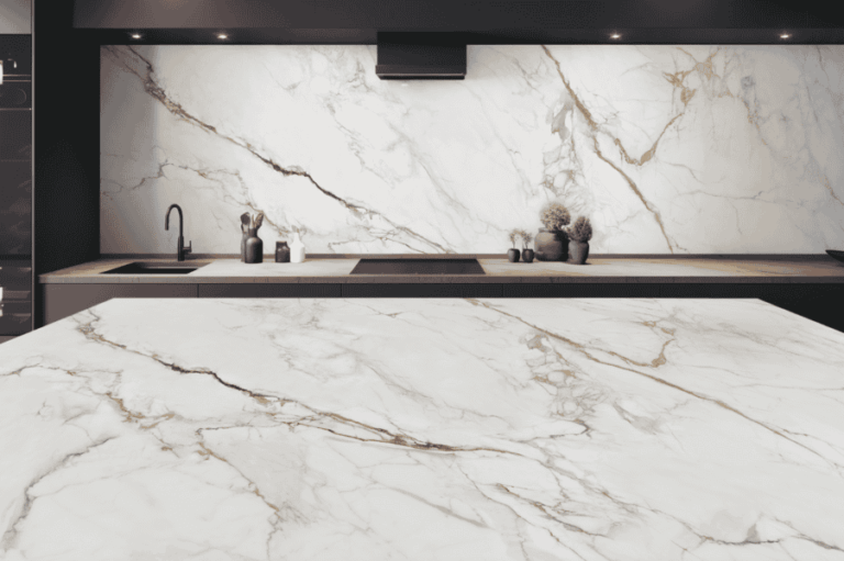 Cimstone's Calacatta Mystic Quartz Surfaces
